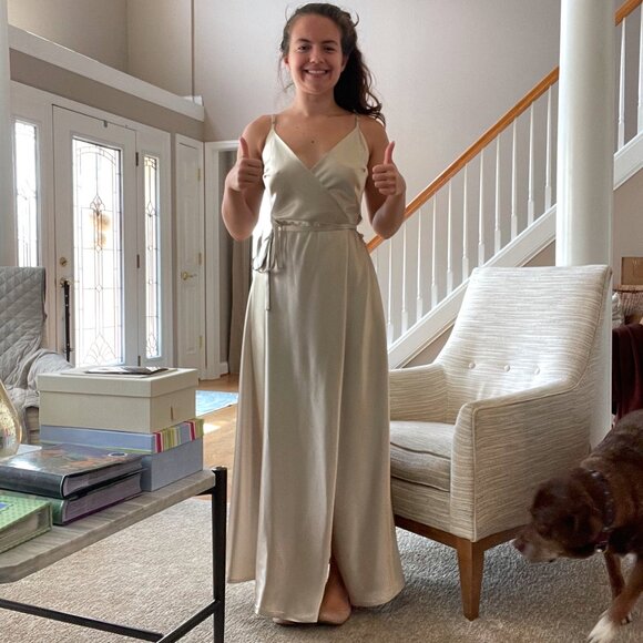 Birdy Grey | Dresses | Neutral Champagne Bridesmaids Dress Xs Birdy ...